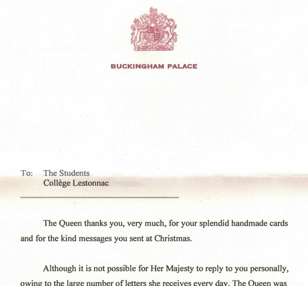 Extrait lettre - Collège Lestonnac